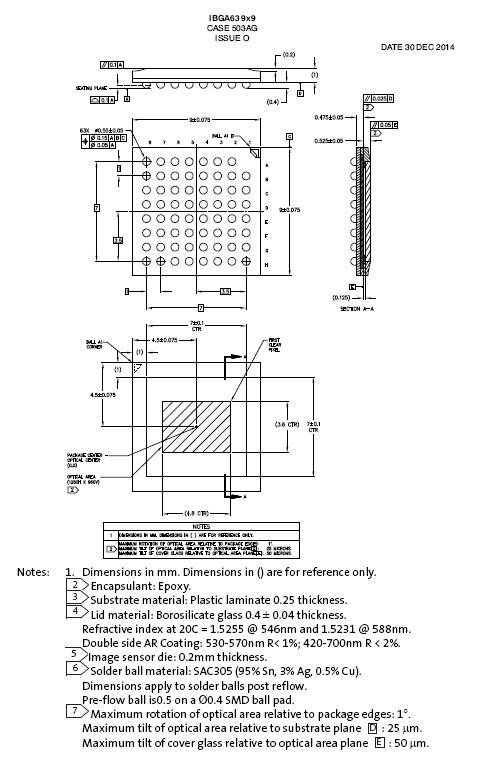 AR0134CS: CMOS Image Sensor, Digital, Global Shutter, 1.2 MP, 1/3"