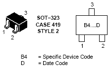 BAT54W: 200 mA, 30 V, Schottky Diode