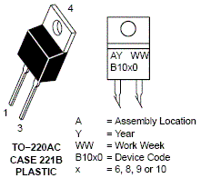 MBR1060: Schottky Barrier Rectifier, 10 A, 60 V