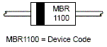 MBR1100: 1.0 A, 100 V, Schottky Barrier Rectifier