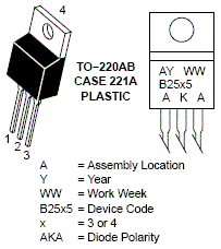 MBR2545CT: Schottky Barrier Rectifier, 30 A, 45 V