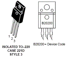MBRF20200CT: Schottky Power Rectifier, Switch-mode, 20 A, 200 V
