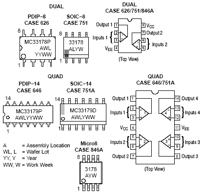 MC33178: Operational Amplifier, Low Power, Low Noise, Dual