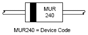 MUR240: Power Rectifier, Ultra-Fast Recovery, Switch-mode, 2 A, 400 V