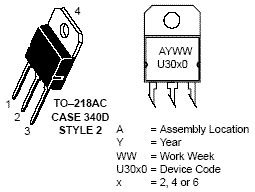 MUR3060PT: 600 V, 30 A Ultrafast Rectifier