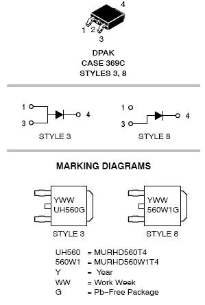 MURHD560: Power Rectifier, Ultra-Fast Recovery, 5 A, 600 V