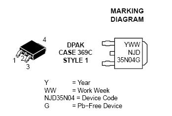 NJD35N04: 4.0 A, 350 V NPN Darlington Bipolar Power Transistor