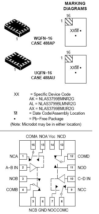 NLAS3799B: Analog Switch, Dual DPDT, Ultra-Low RON