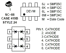 SMF05C: 5-Line ESD Protection Array