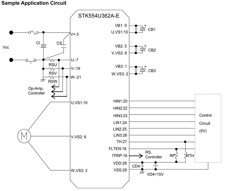 STK554U362A-E: Intelligent Power Module (IPM), 600 V, 10 A