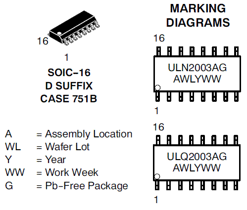 ULN2003: Darlington Transistor Driver Array