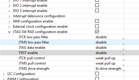 KB: How to enable DIO13,DIO14 and DIO15 for normal DIO function?