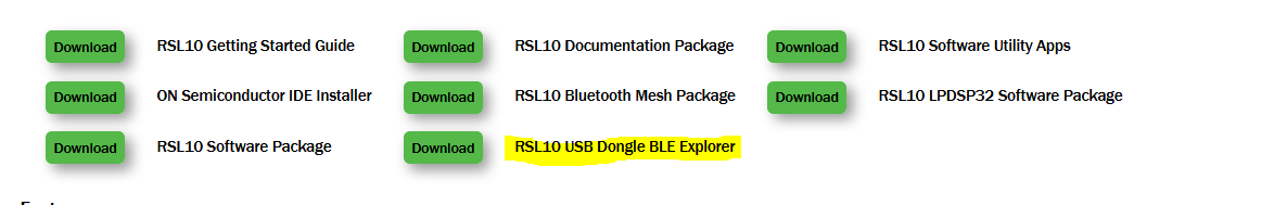 KB: Using the RSL10 USB Dongle and BLE Explorer package