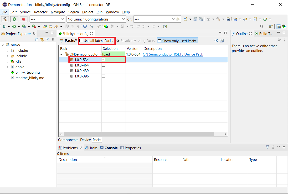 KB: Using the RSL15 CMSIS Interface to Import and Configure Firmware