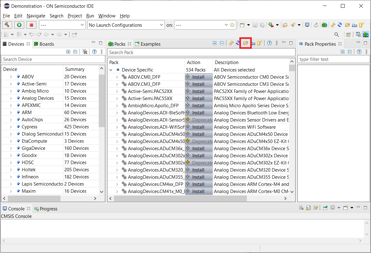 KB: Using the RSL15 CMSIS Interface to Import and Configure Firmware
