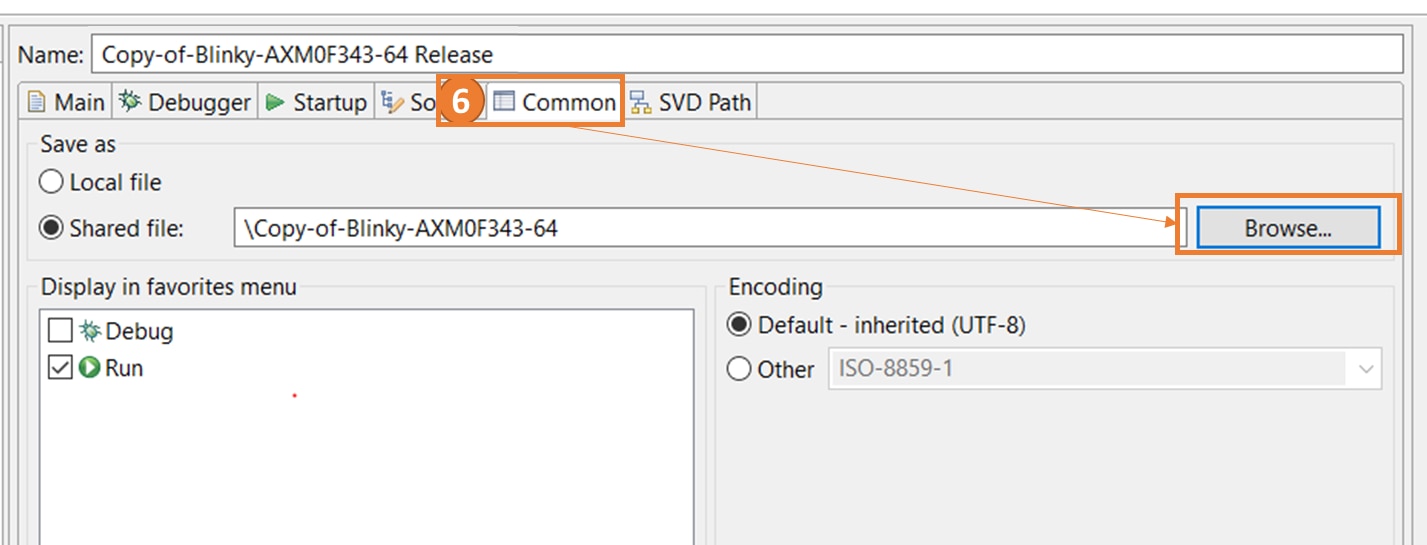 FAQ: Renaming projects from the AXM0F343 CMSIS Pack within Onsemi IDE