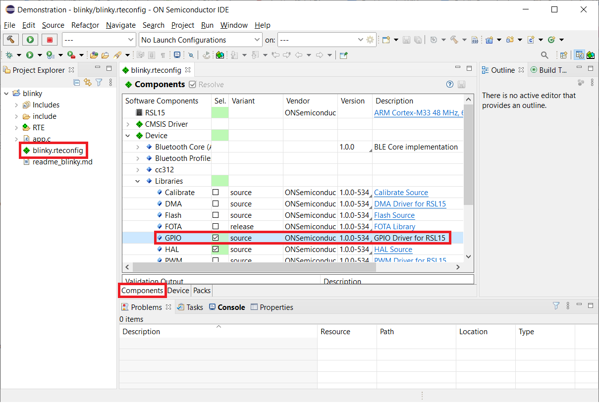 KB: Using the RSL15 CMSIS Interface to Import and Configure Firmware