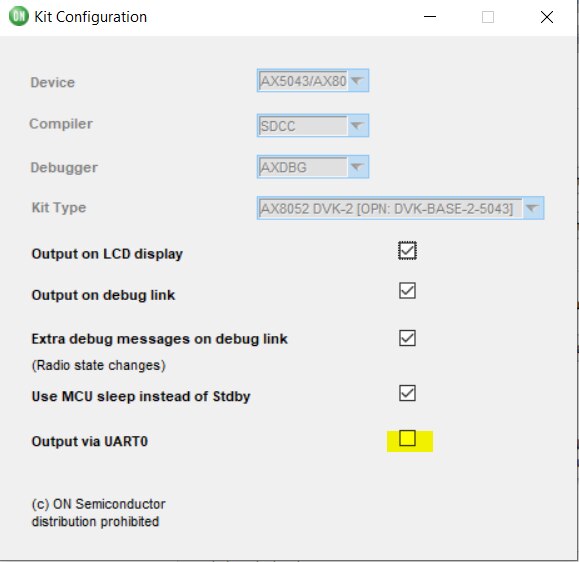 How to read from UART0 on AX8052 (part of AX5043 dev kit)